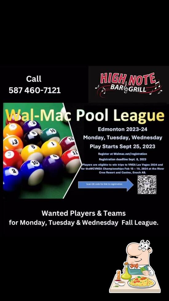High Note Bar & Grill, Edmonton - Restaurant menu, prices and reviews
