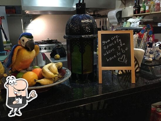 Menu at The Blue Parrot restaurant, Monte Gordo