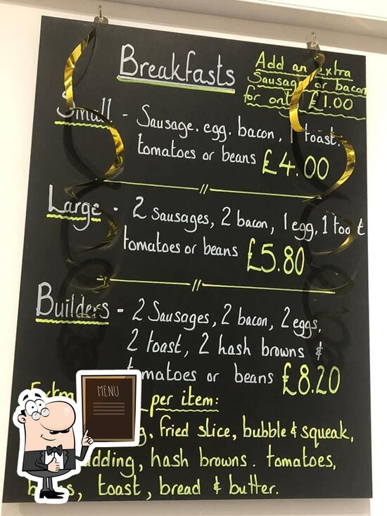 Menu at Jilly Beans Cafe, Canvey Island