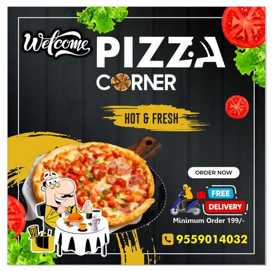 Menu at Pizza Corner, Sandila, Station Road