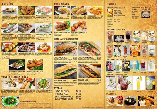 Menu at Ha Noi Corner restaurant, Dubbo
