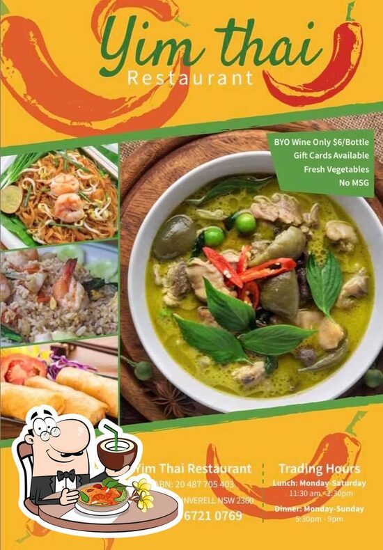 Menu at Yim Thai Inverell restaurant, Inverell