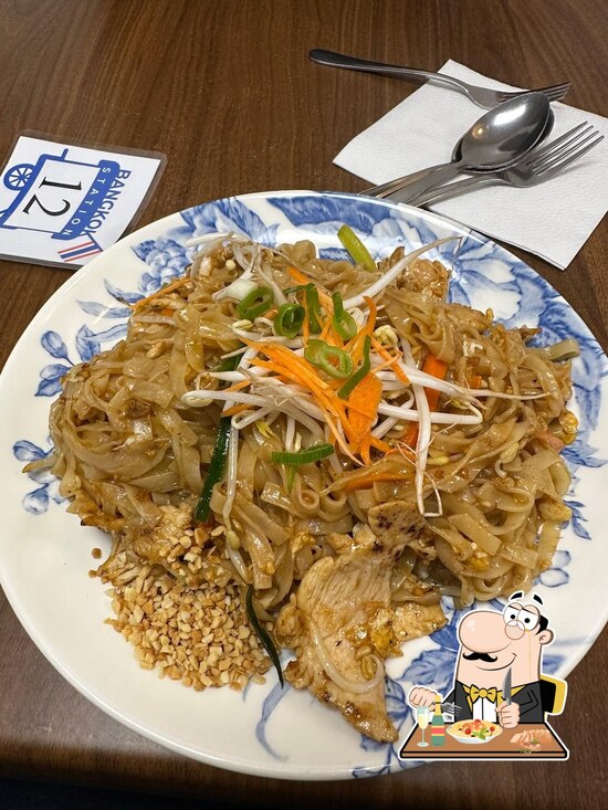 Menu at Bangkok Station restaurant, Mosgiel