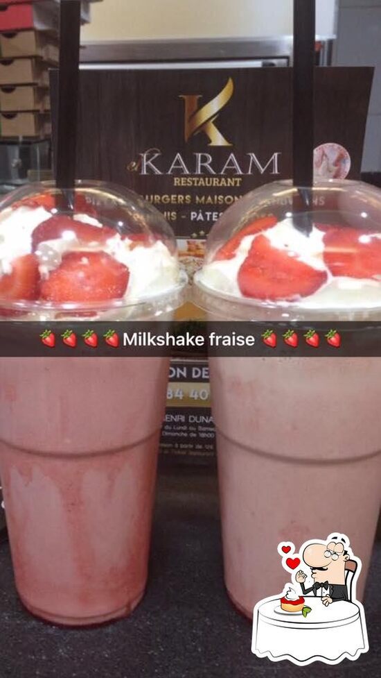 Menu at El Karam cafe, Meaux