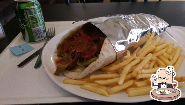 Menu at Kebab-Huset restaurant, Luleå