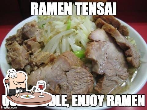 Menu at Ramen Tensai restaurant, San Francisco