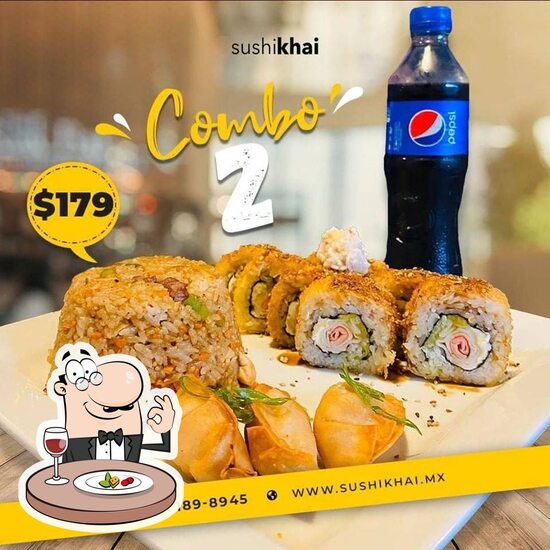 Menu at Sushi Khai restaurant, Nuevo Laredo, C. Campeche 2722