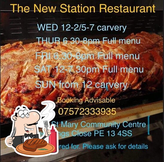 Menu at The new station restaurant, Wisbech