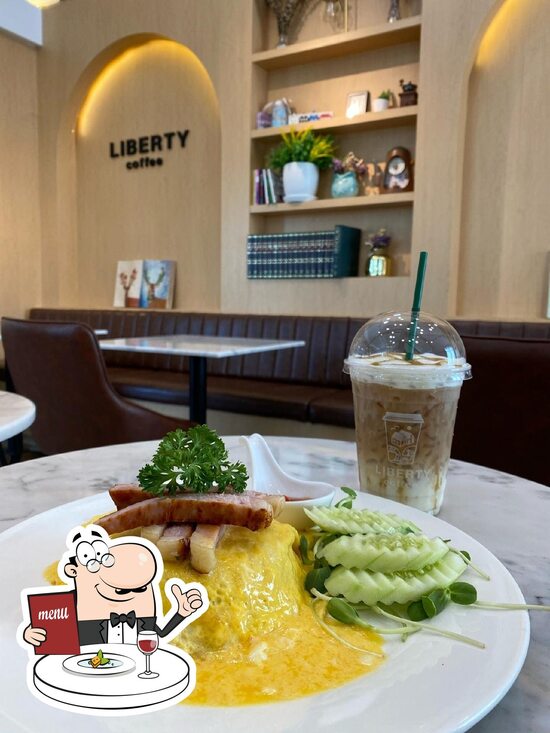 Menu at Liberty Coffee cafe, Khok Krathiam
