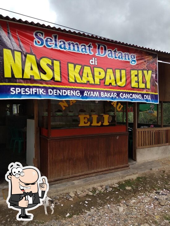 Menu at RM Nasi Kapau Eli restaurant, Indonesia