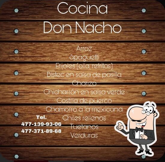 Carta del restaurante Cocina Don Nacho, Leon, Carretera León - Lagos km 15