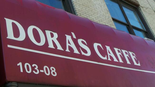 Menu at Dora Coffee Shop cafe, New York City