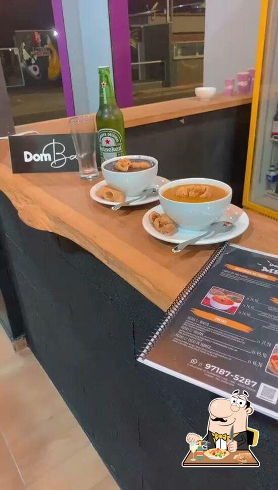 Menu at Dom Bar, Itabira