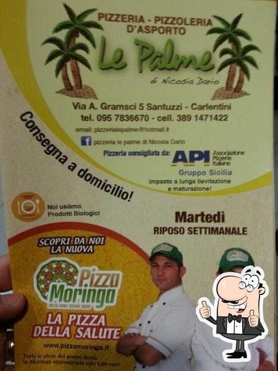 Menu da Pizzeria Le Palme, Carlentini Nord