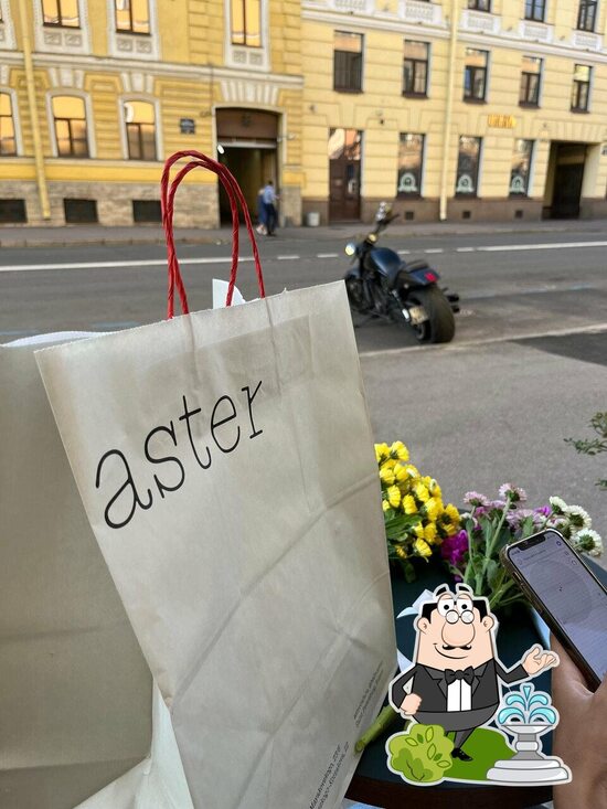Menu at Aster Bakery, Saint Petersburg