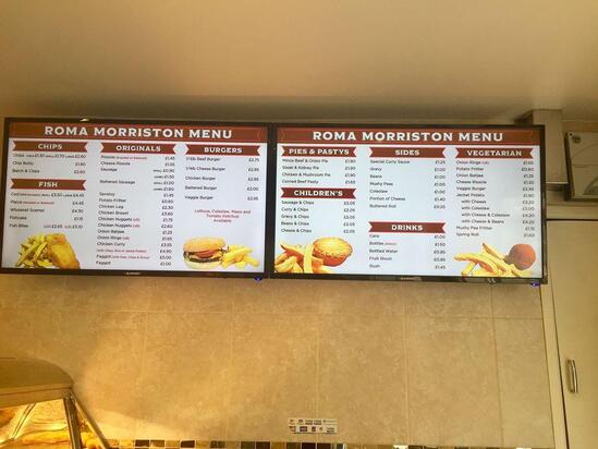 Menu at Roma Fish Bar, Morriston, 38 Woodfield Street