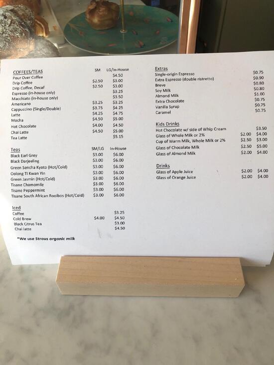 Menu at Fox And Kit cafe, San Rafael