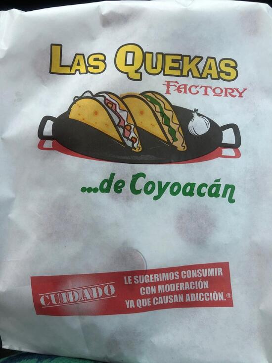Menu at Las Quekas Factory restaurant, Mexico City, Av. H. Escuela ...