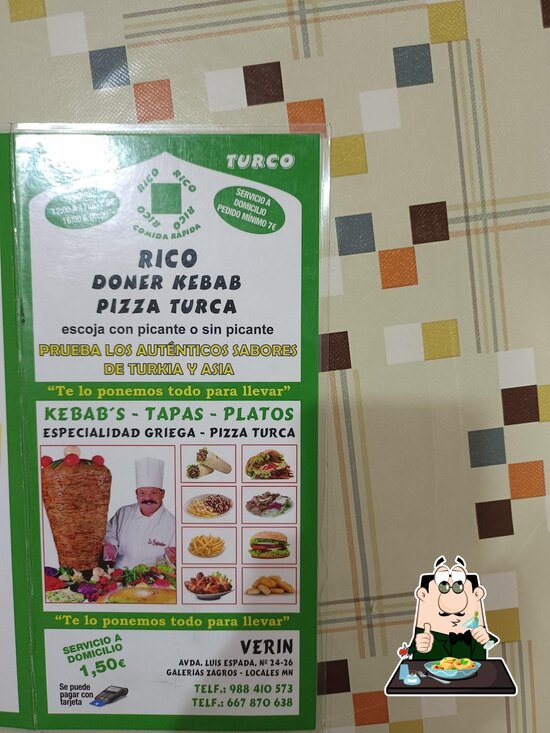 Rico Doner Kebab Pizza Turka, Verín - Menú del restaurante, precios y ...