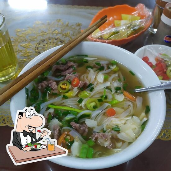 Menu at Phở Hiếu restaurant, Hanoi, A4 P. Q.