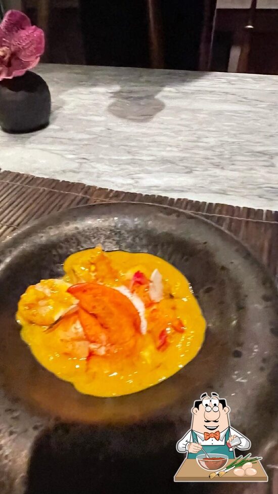 Menu at Thiptara restaurant, Bangkok