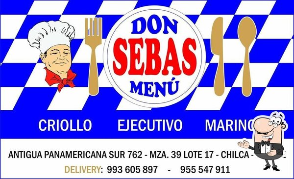 Carta de “Don sebas menu” restaurant, Chilca