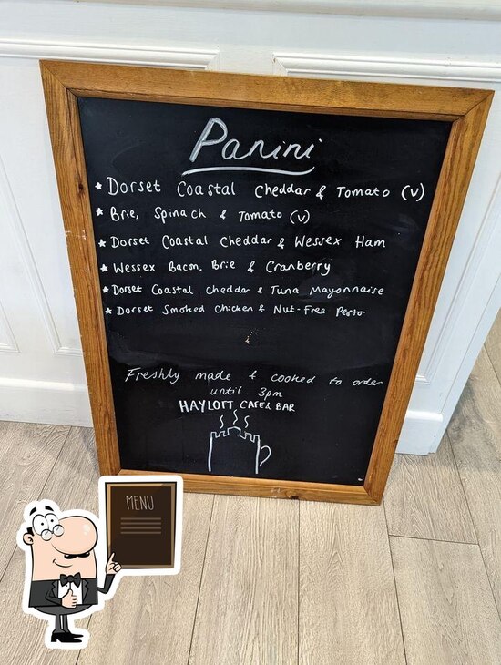 Menu at The Hayloft cafe, Portland