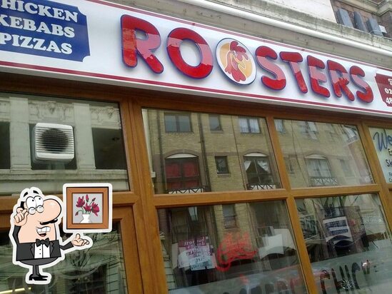 Menu at Roosters fast food, Cardiff, 15 W Bute St