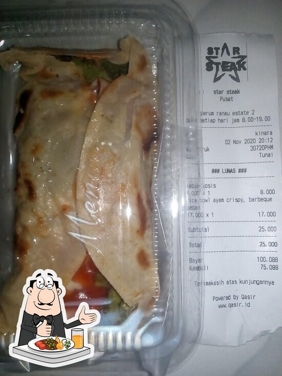 Menu at STAR STEAK restaurant, Indonesia, J6V8+F9J