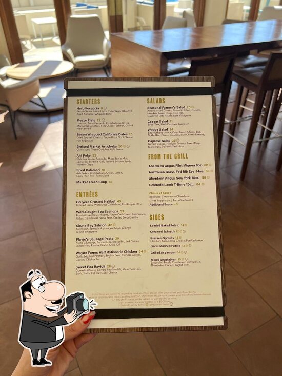 Menu at Blue Star Lounge, Palm Desert