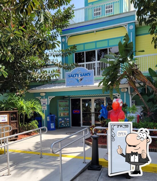 Menu at Salty Sam's Marina, Fort Myers Beach