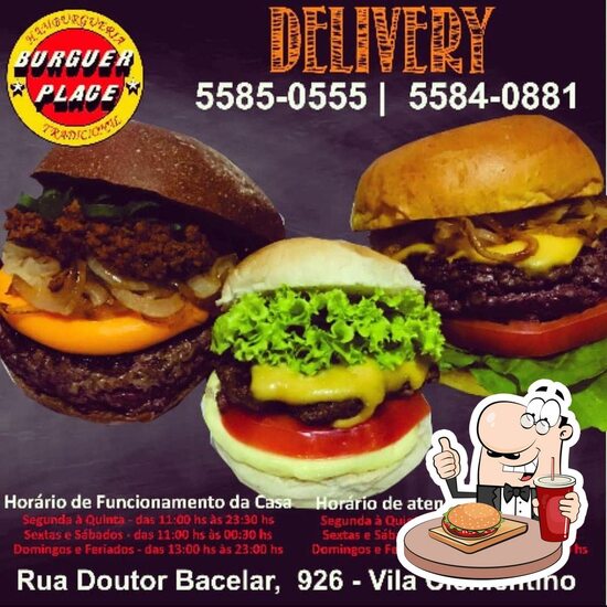 Burguer Place restaurant, São Paulo, R. Dr. Bacelar - Restaurant menu ...