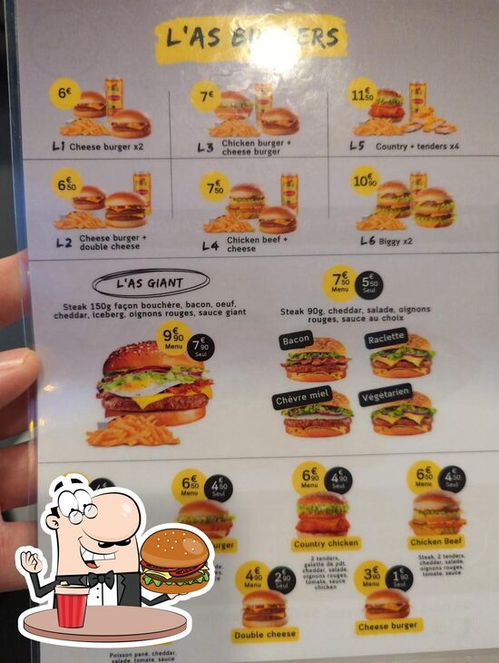 Menu au L'AS Tacos & burgers restaurant, Haubourdin