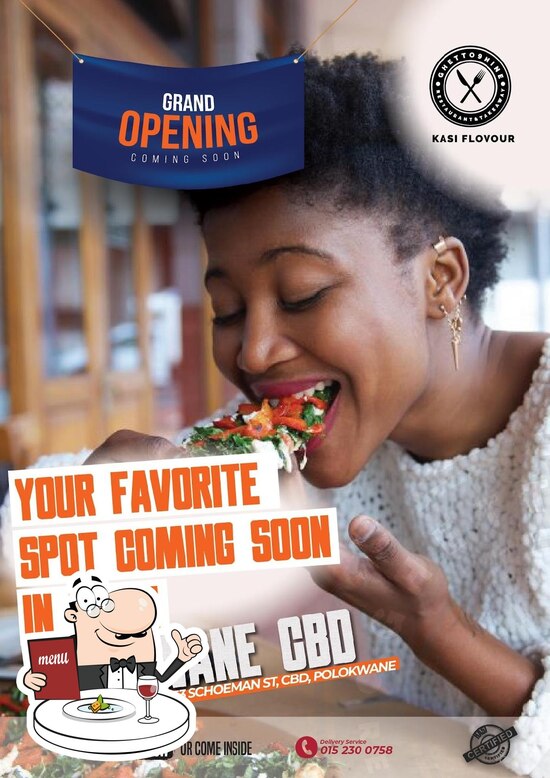 Menu at Ghetto 9Nine restaurant, Polokwane