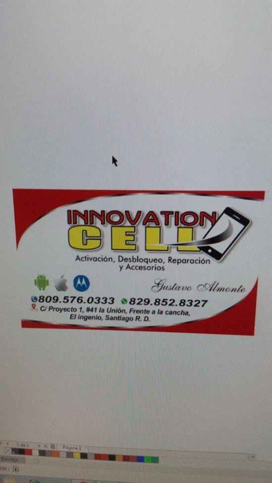 Menu at Innovation CELL. restaurant, Santiago De Los Caballeros