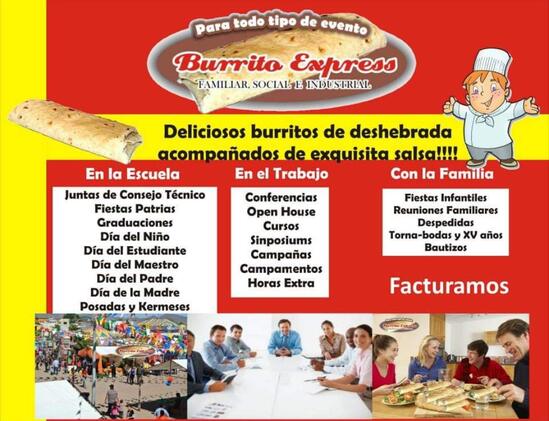 Menu at BURRITO EXPRESS restaurant, Ramos Arizpe, Blvrd Plan de ...