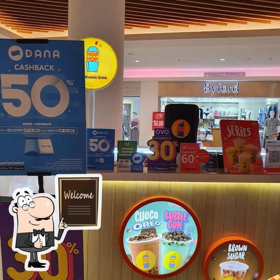 Carta del café Hop Hop bubble drinks pesona square, Depok