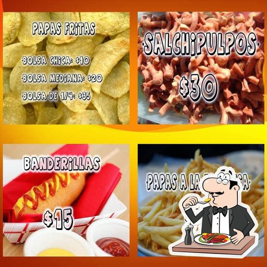 Carta del restaurante PAPAS PP'S, Metepec, P.º San Isidro