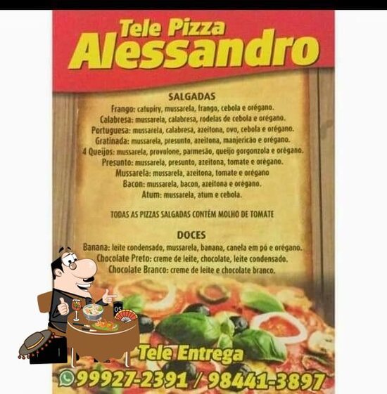 Menu em Tele Pizza Alessandro Governador Celso Ramos SC pizzaria ...