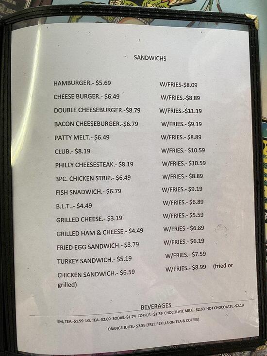 Menu at Altha Diner restaurant, Altha, Main St