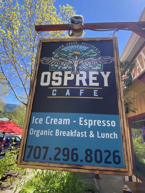 Menu at Osprey Café cafe, Willow Creek