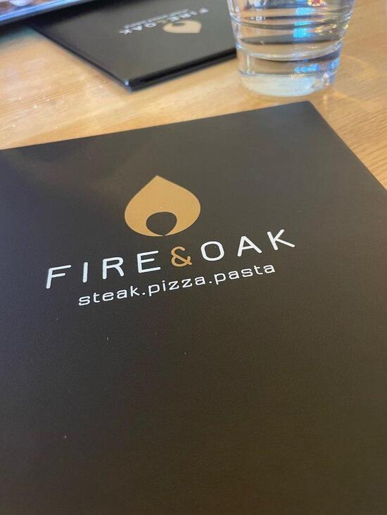 Menu at Fire & Oak pizzeria, Cranbrook