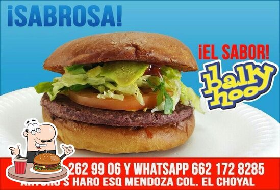 Carta del restaurante Ballyhoo Choyal, Hermosillo