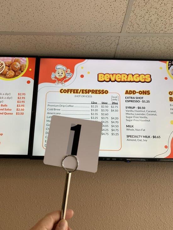 Menu at Humpty's Wall of Breakfast restaurant, Austin