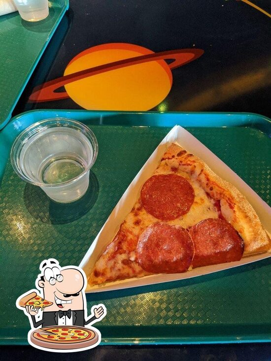 Menu at Alien Pizza Planet pizzeria, Anaheim