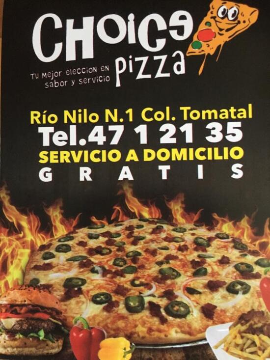 Menu at Choice Pizza - Suc.Tomatal- pizzeria, Chilpancingo