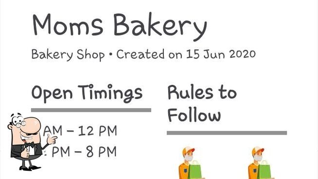 Menu at Moms bakery, Kolhapur
