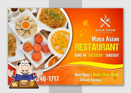 Menu at Maya Asian Restaurant, Colonial Park