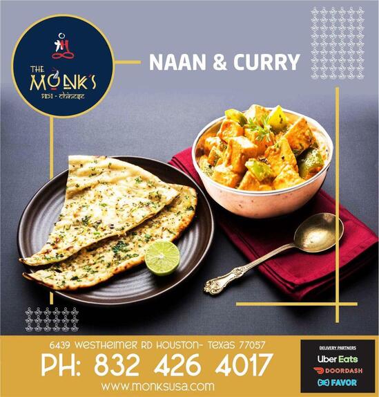 Menu at The Monk's restaurant, Houston, Westheimer Rd