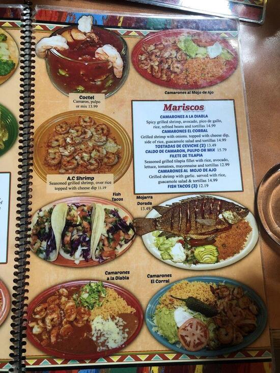 Menu at El Corral Mexican Restaurant, Creedmoor, 406 N Main St